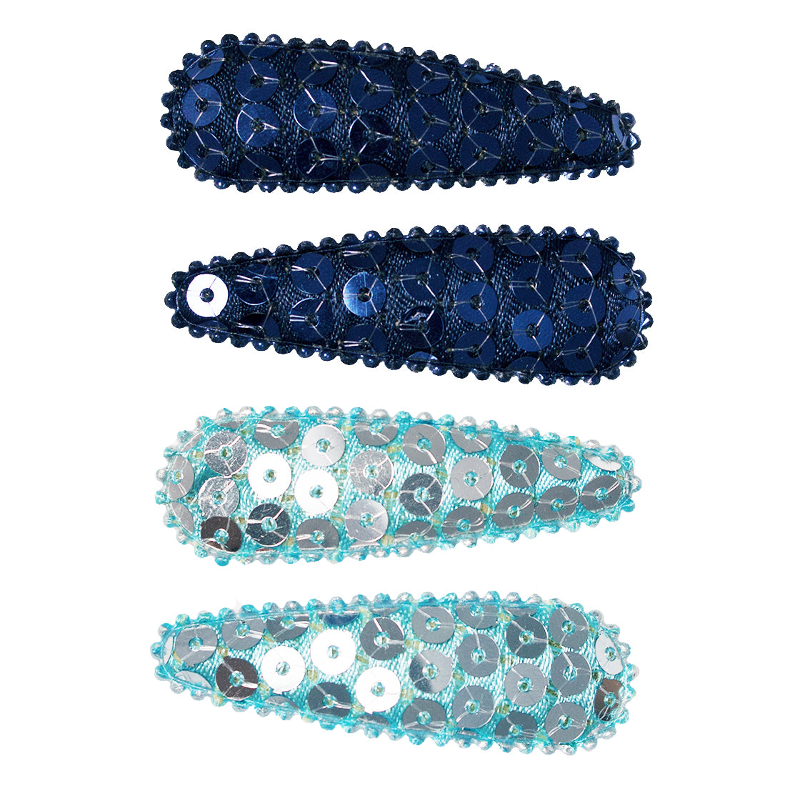Snip Snaps® Sequins - Navy Blue + Light Blue